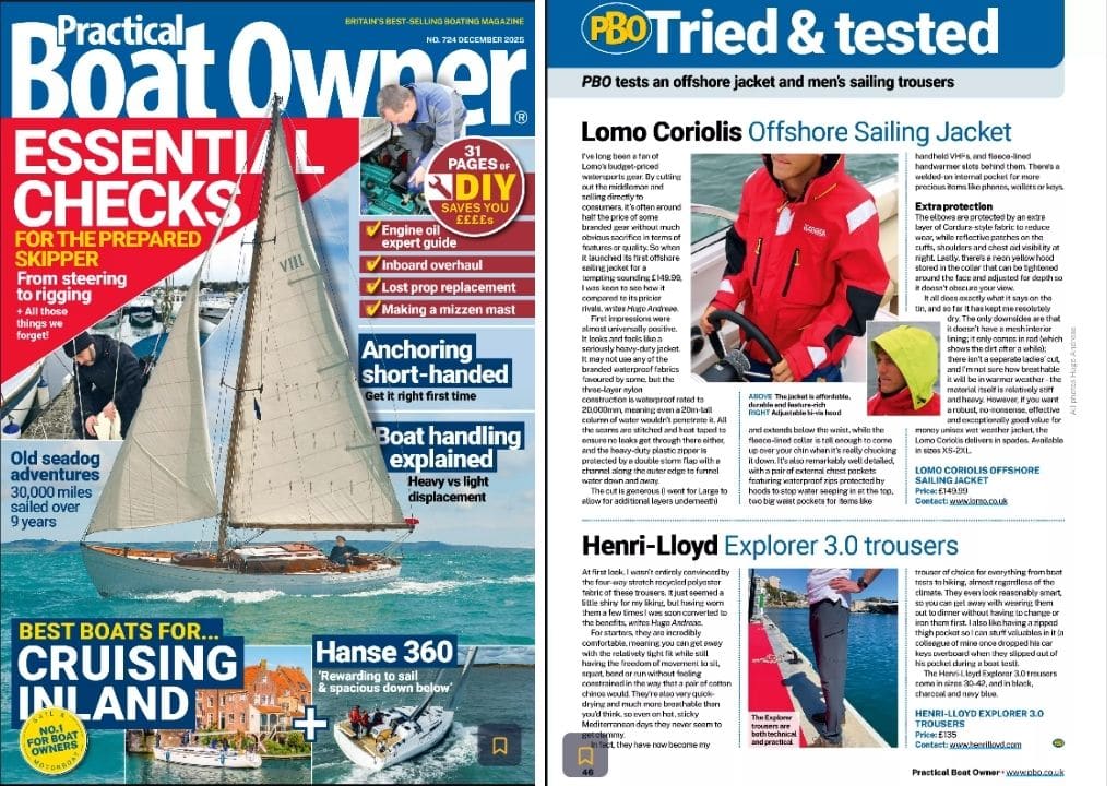 Practical Boat Owner Lomo Coriolis Offshore Sailing Jacket | Lomo UK ...